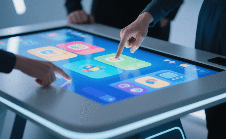 Why Choose Interactive Touch Screen Tables for Business? | Svdisplay.com